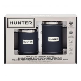 HUNTER Coffee Mug with Lid in Stainless Steel Set 2 Pieces